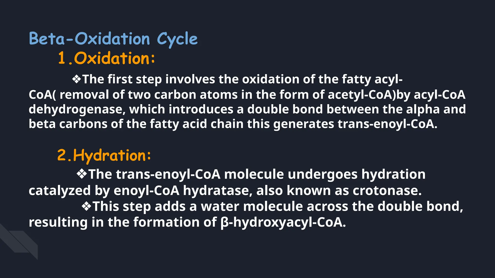 BETA( β) OXIDATION OF FATTY ACIDS.pptx