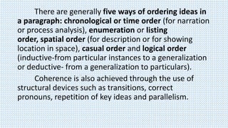 Lesson II: Writing a Paragraph | PPT