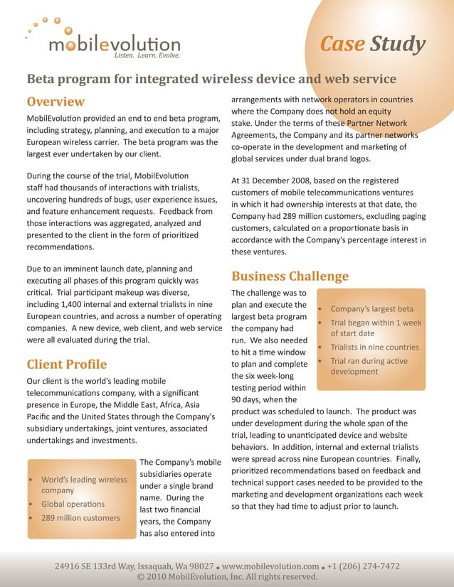 Beta Program Case Study | PDF