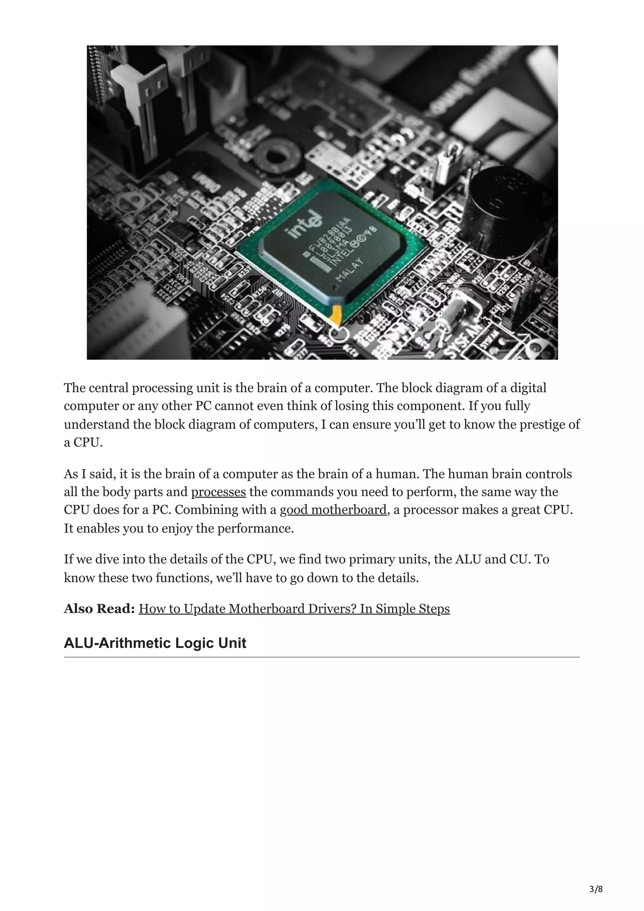 Block Diagram of Computer amp Components with Description | PDF