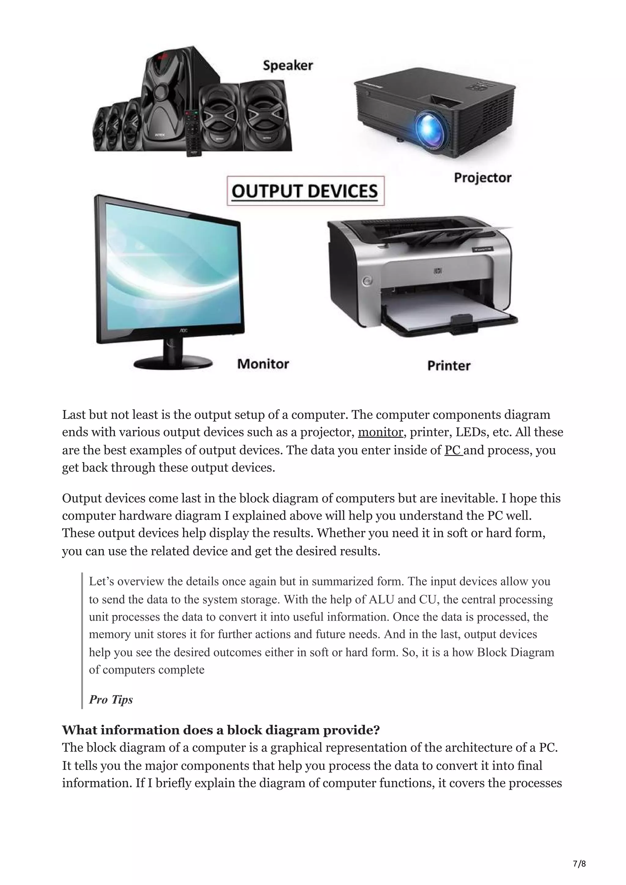 Block Diagram of Computer amp Components with Description | PDF