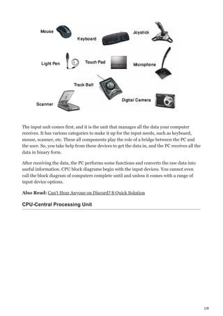 Block Diagram of Computer amp Components with Description | PDF