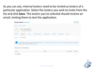 Beta testing guidelines for developer | PPT
