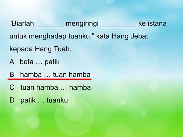 Beta, tuanku, baginda, hamba, | PPTX