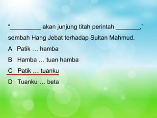 Beta, tuanku, baginda, hamba, | PPTX