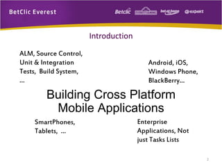 Building Cross Platform Mobile Applications | PPT
