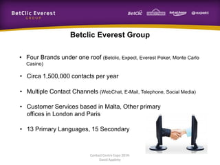 Betclic customer contact-expo-presentation | PPT