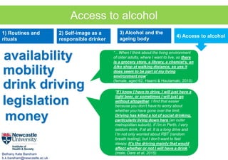 Roles, risks and social patterns of drinking in later life: a sytematic ...