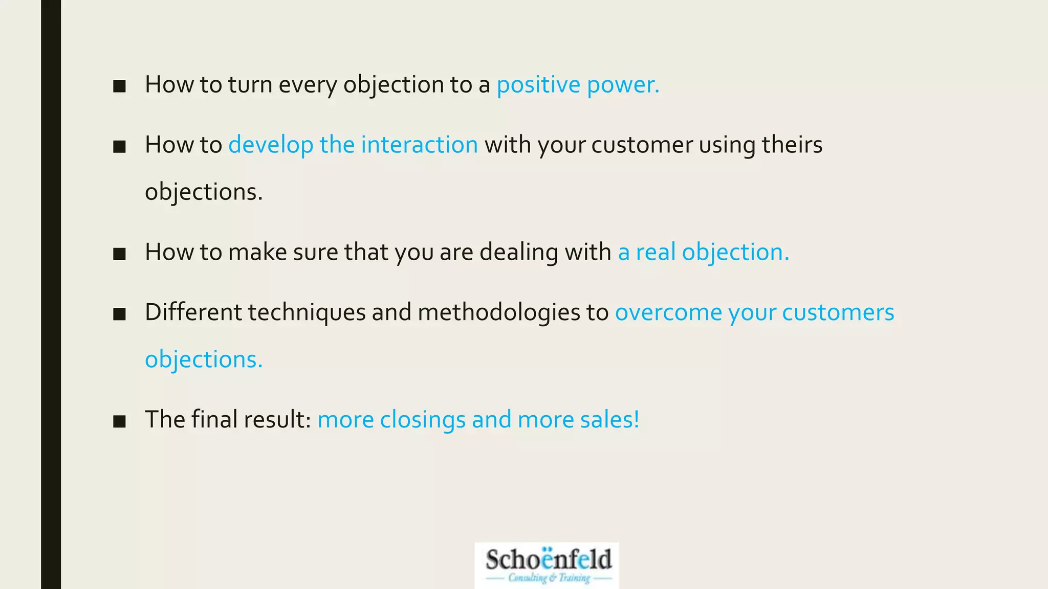 Be the best in overcoming customers' objections | PPT
