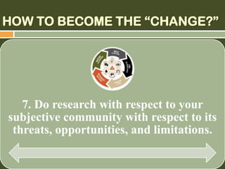 Be the change in your community | PPT