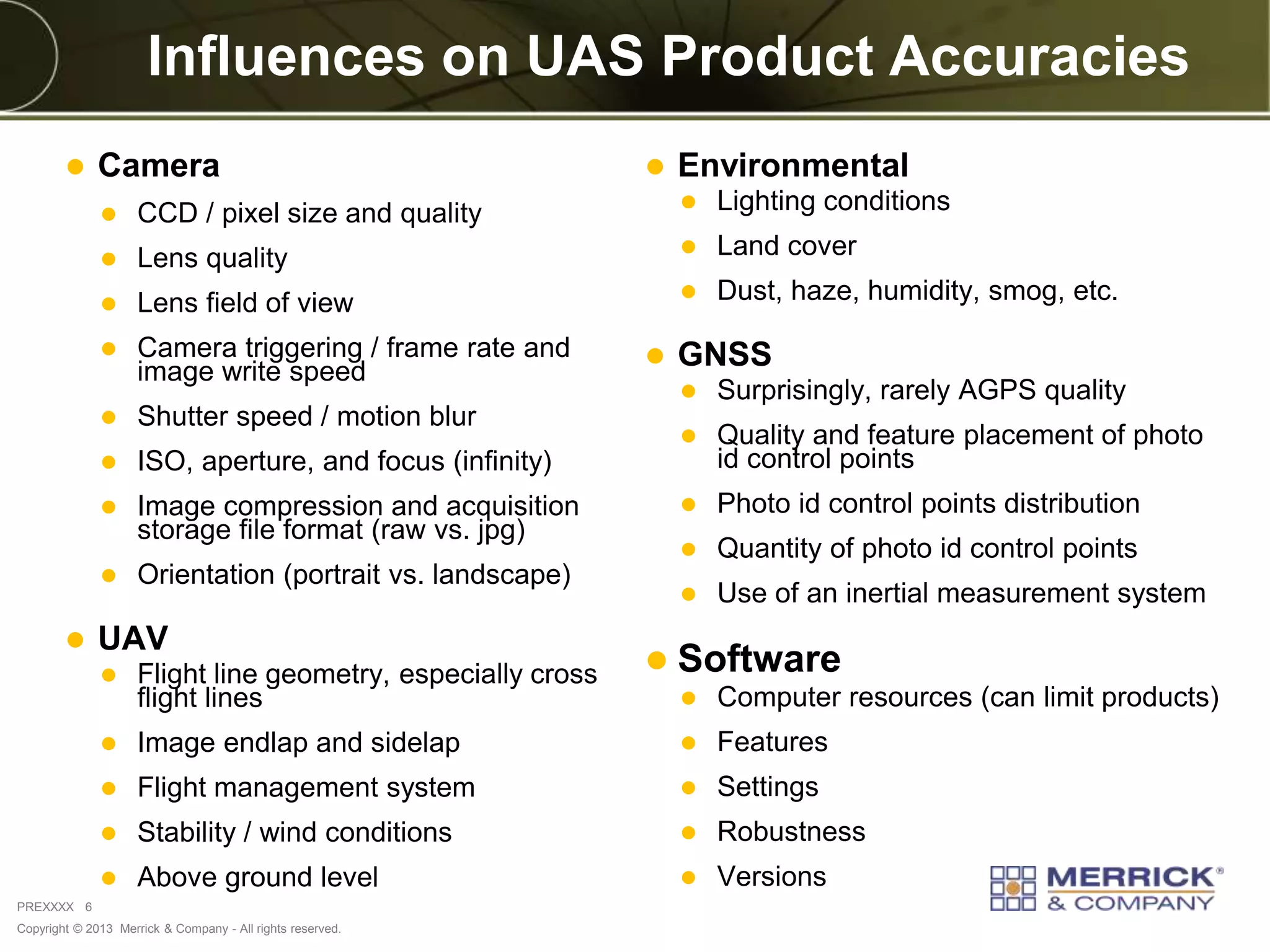 Unmanned Aerial Systems (UAS) Data Quality and Accuracy Realities | PPTX