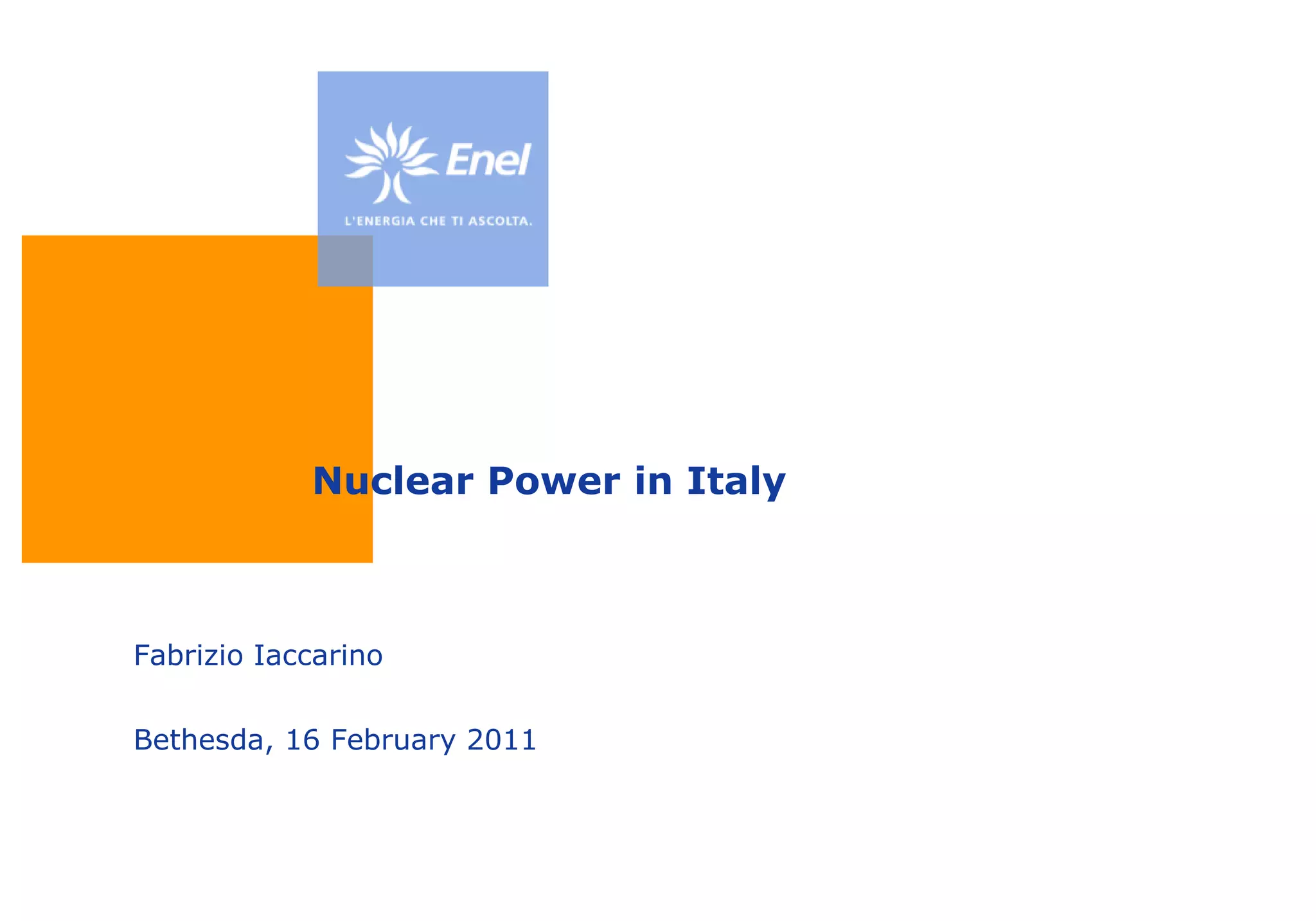 Nuclear Power in Italy | PPTX