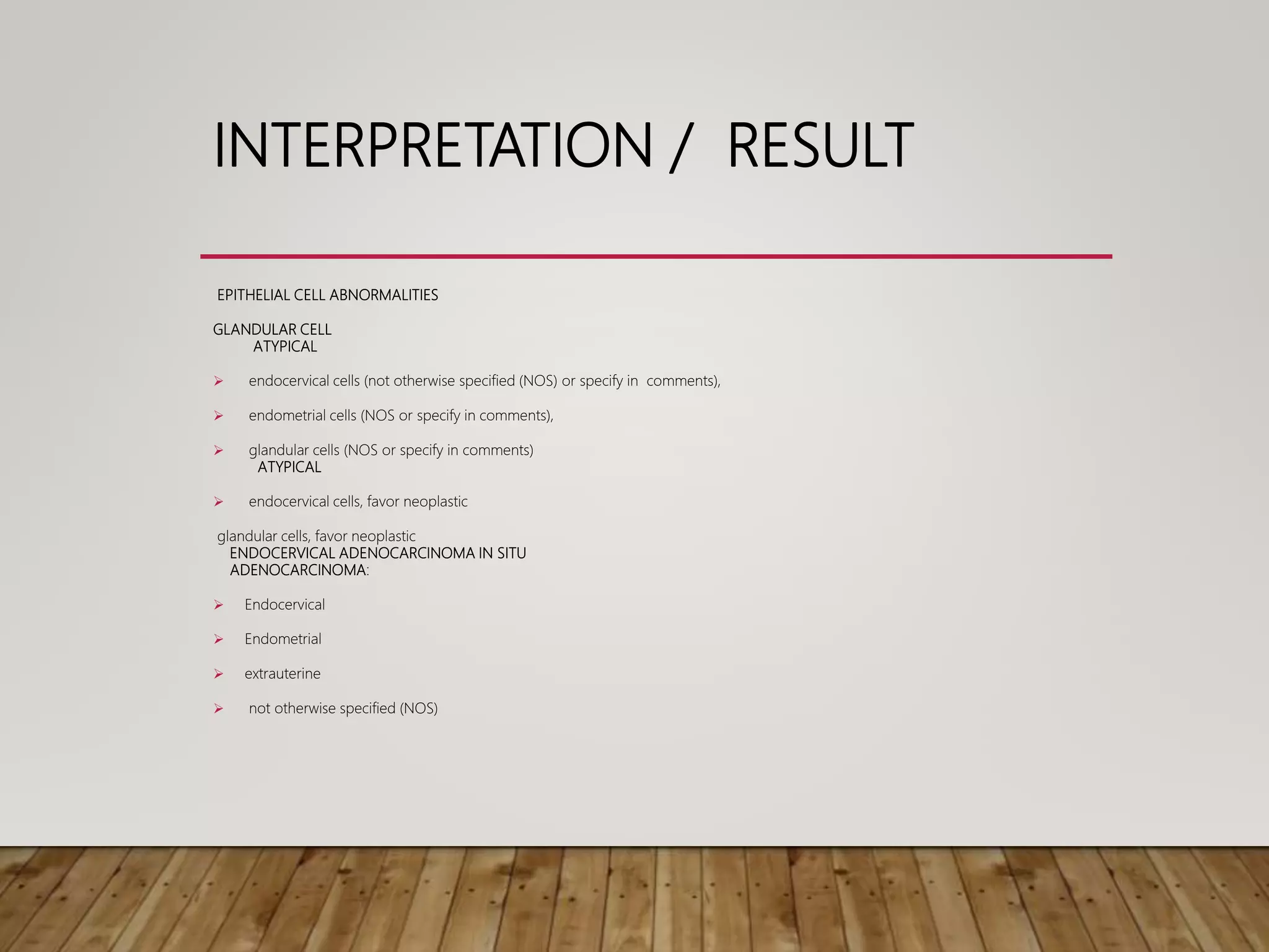 Bethesda system for reporting . Dr. Abhinav Golla , Associate Professor ...