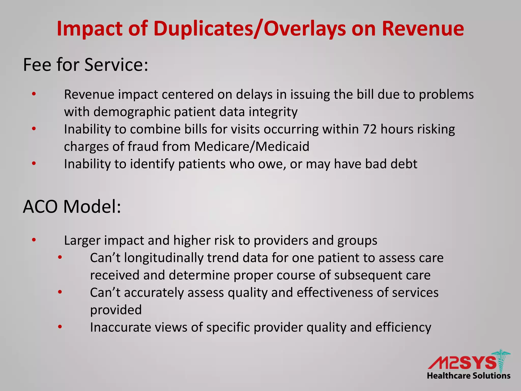 The Impact of Duplicate Medical Records and Overlays in Healthcare | PDF