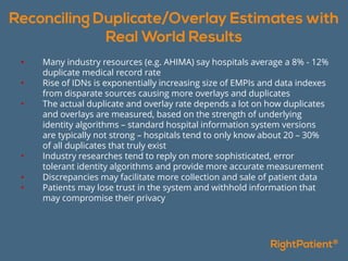 The Impact of Duplicate Medical Records and Overlays on the Healthcare ...