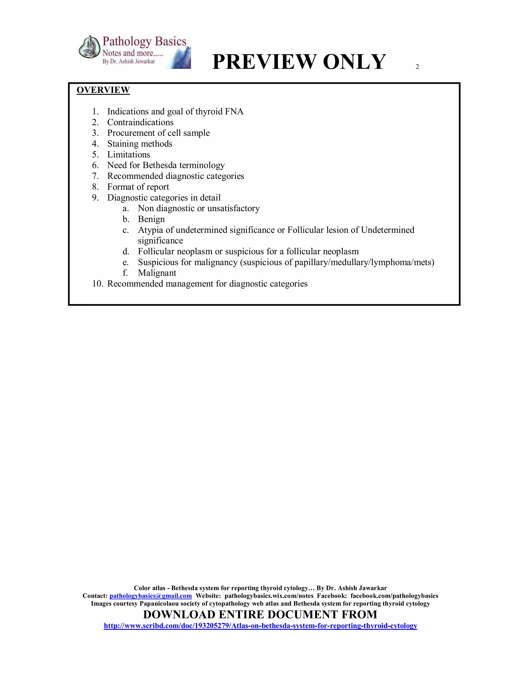 color atlas on bethesda system for reporting thyroid cytology | PDF
