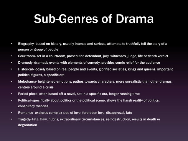 Drama Genre Research | PPTX | Drama | Genres