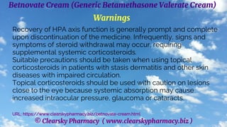Betnovate Cream (Generic Betamethasone Valerate Cream) | PPT