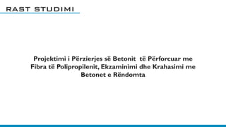 Betonet e perforcuara me fibra | PDF