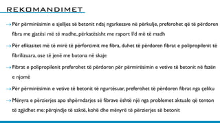 Betonet e perforcuara me fibra | PDF
