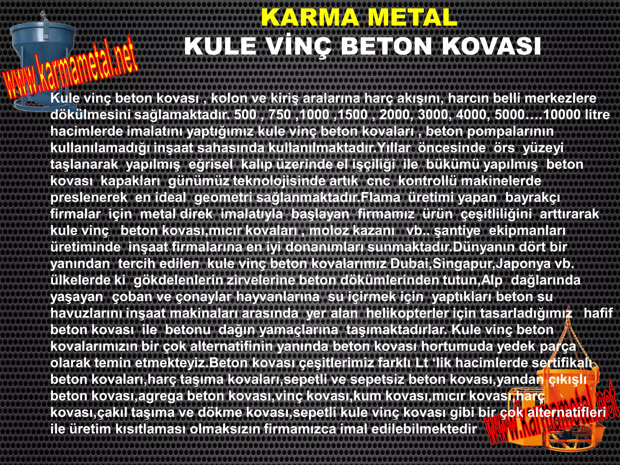 Profesyonel tasarimli kule vinc forklift is makinasi helikopter uyumlu moloz micir harc beton ...