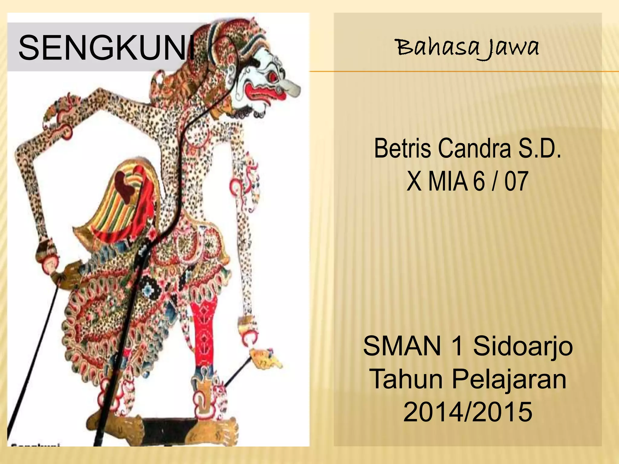wayang sengkuni | PPT
