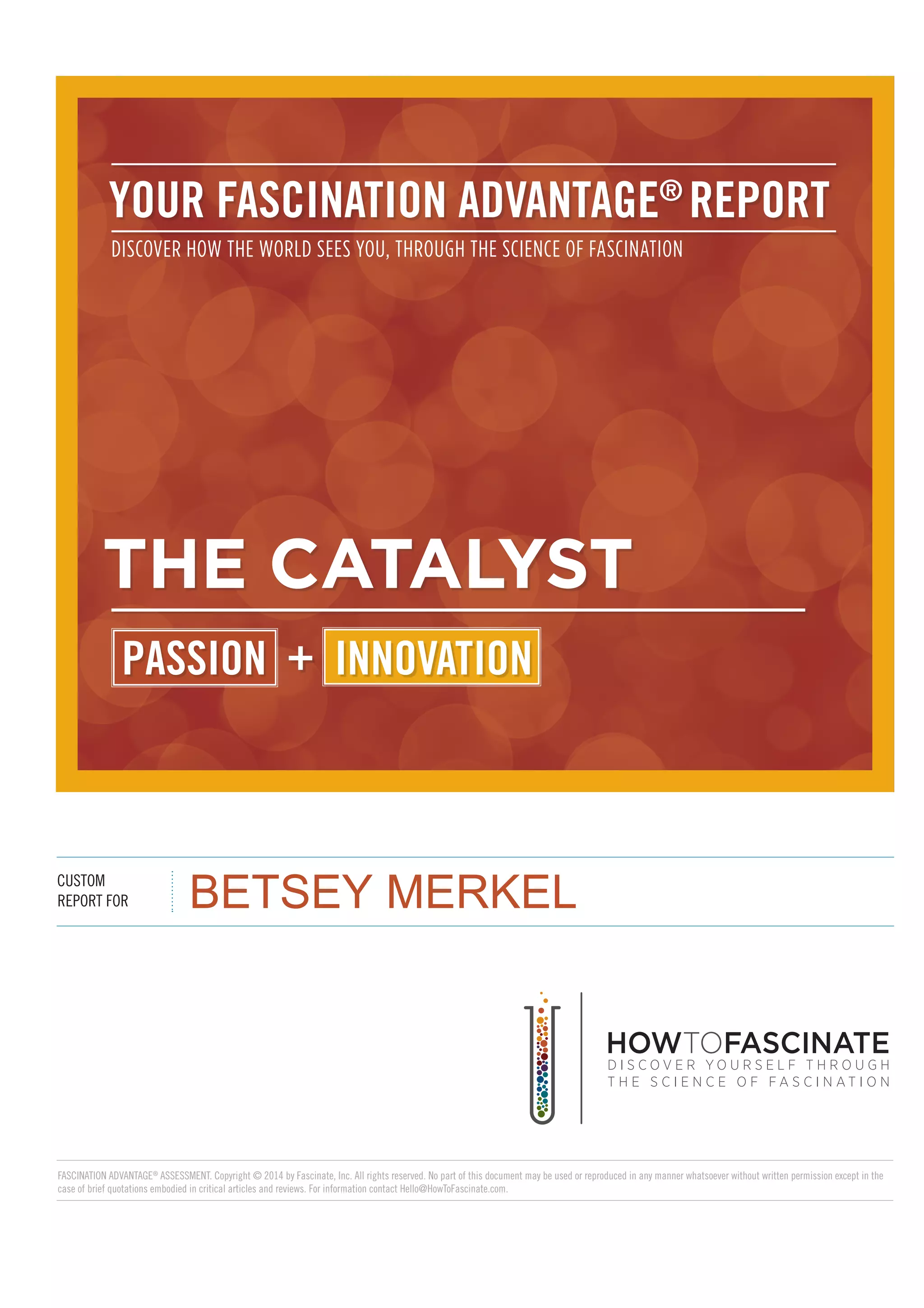 Betsey Merkel Fascination Advantage Report | PDF