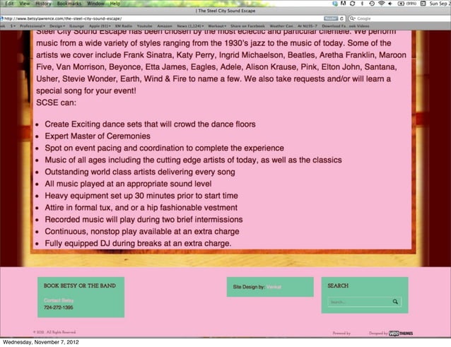 Betsy Lawrence Website Design | PPT