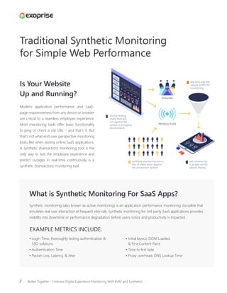 Better Together: Combine Real User Monitoring with Synthetics | PDF
