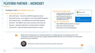 Microsoft Fabric & Profisee MDM Are Better Together | PDF