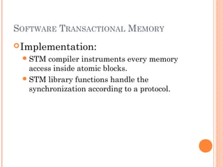 Lowering STM Overhead with Static Analysis | PPT