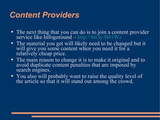 Better Blog Content | ODP