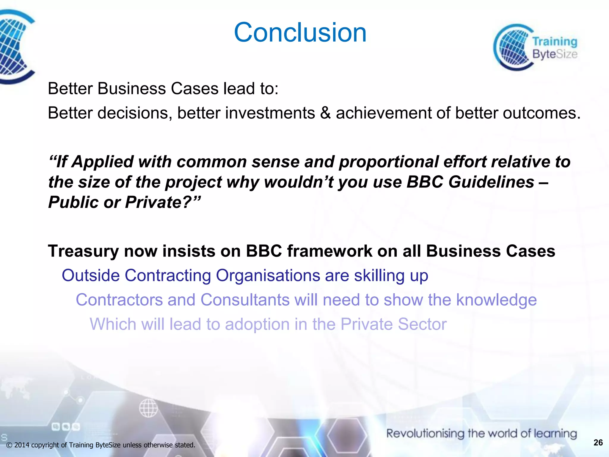 Better business cases overview presentation - 5 Case Model | PDF