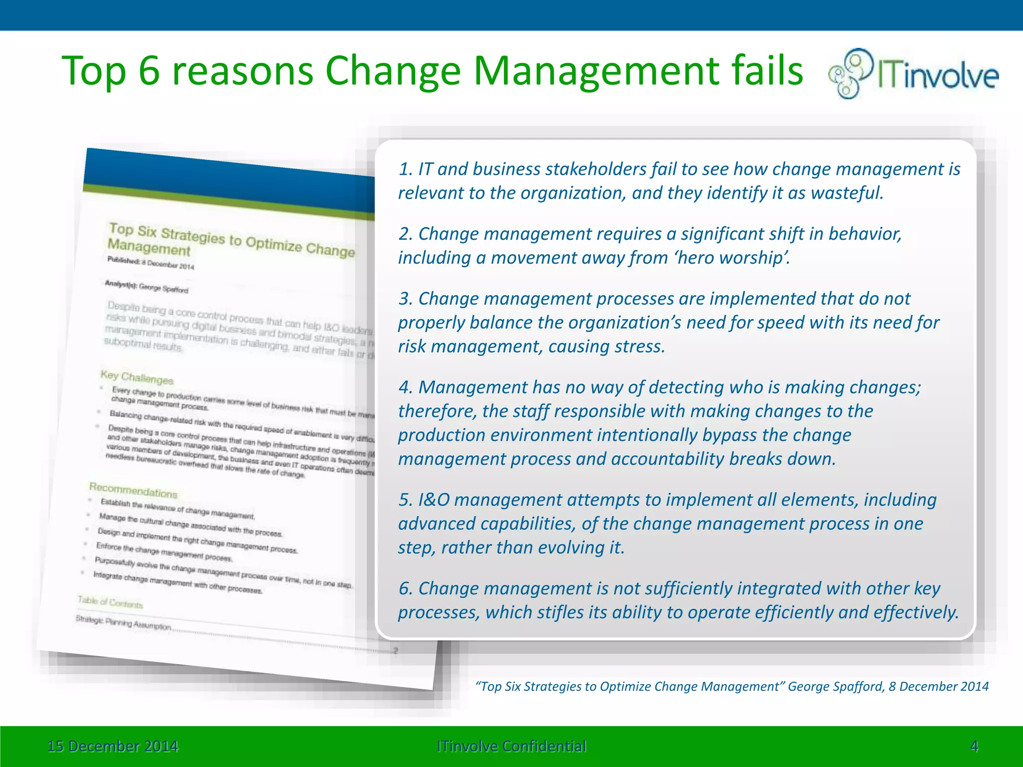6 Reasons Why Change Management Fails | PPTX