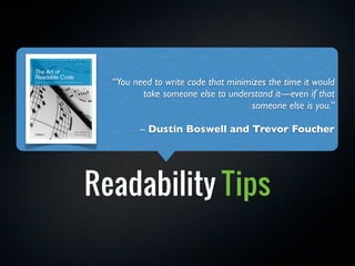 Your code sucks, let's fix it | PPT