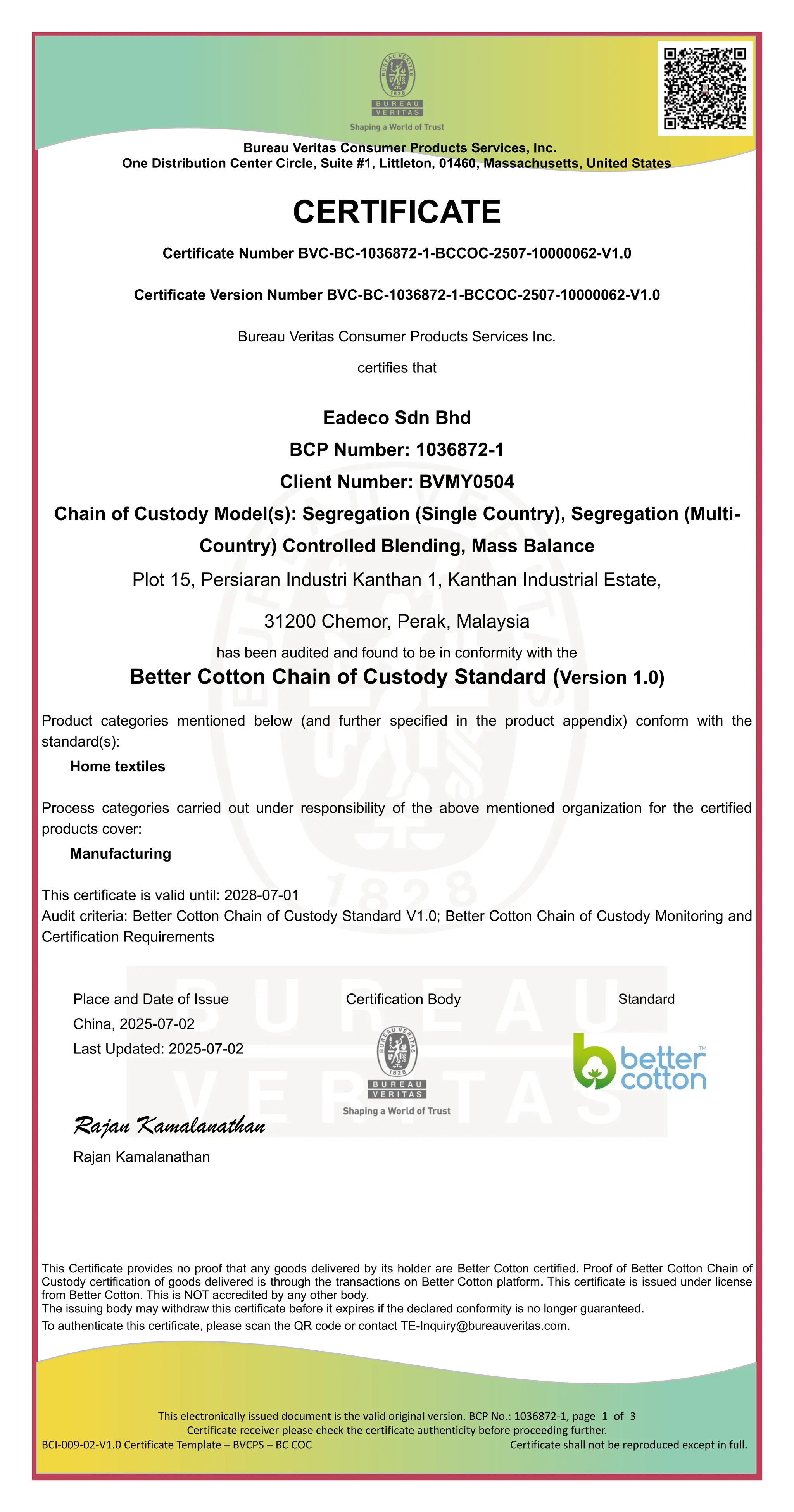 Better Cotton COC Certification - V1.0.pdf