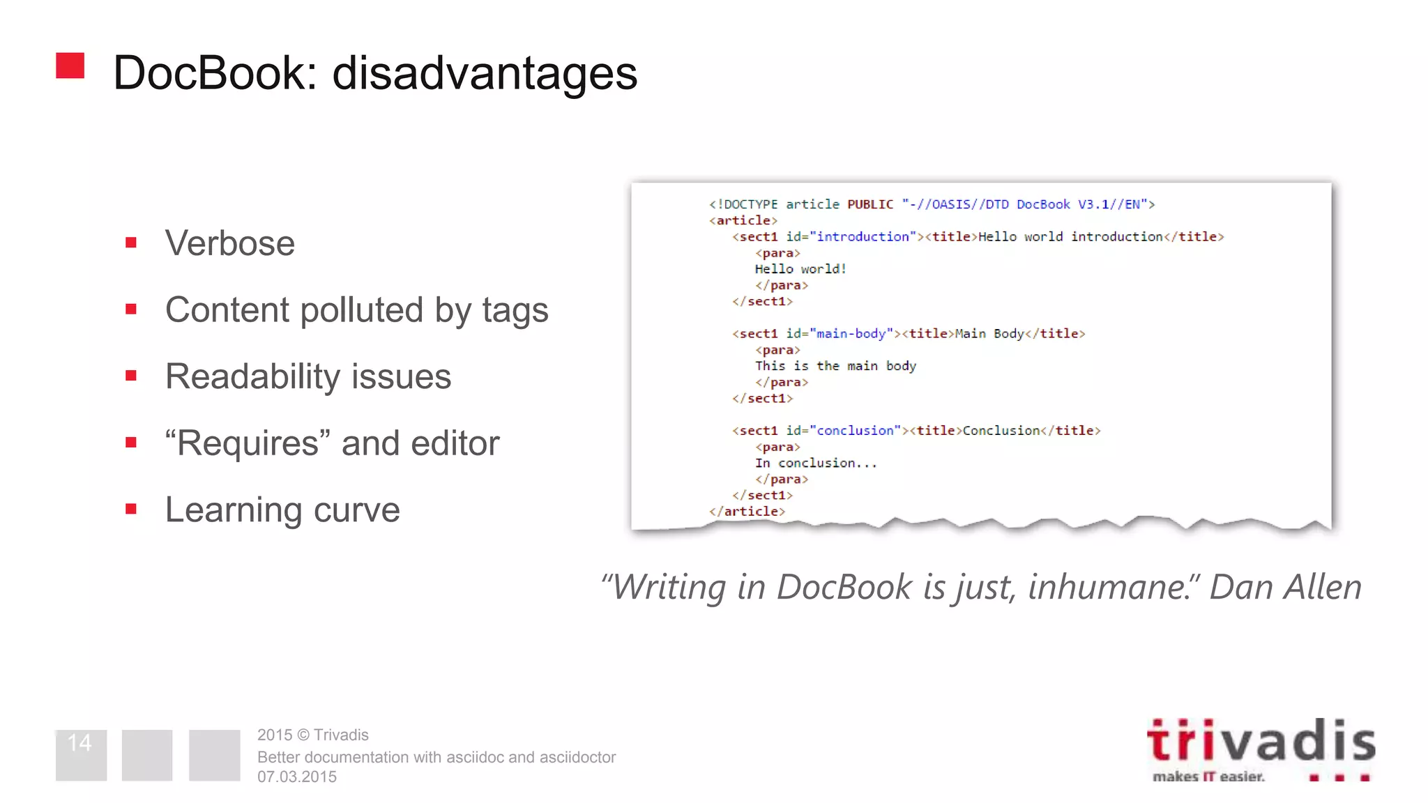 Better documentation with asciidoc and asciidoctor | PPT