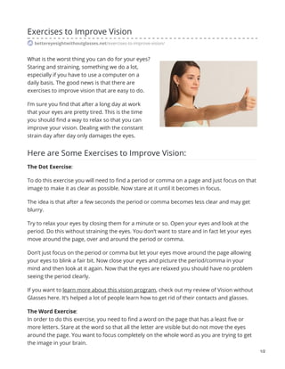 Exercises to Improve Vision | PDF
