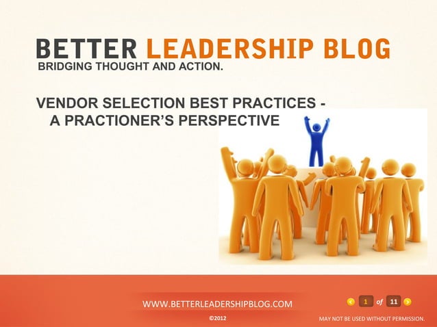 Vendor Selection Best Practices - Crowe Mead | PPT