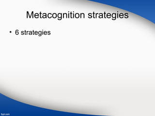 Better learning through better thinking | PPT