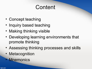 Better learning through better thinking | PPT