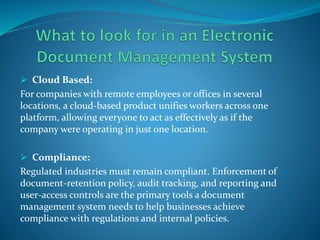 Better organization through document management system | PPT