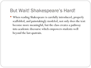 Better Reading Through Shakespeare | PPT