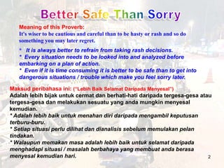 Better Safe Than Sorry - The Story of Shizam (Eng. & Malay).ppt