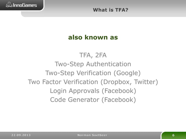 Better Security With Two Factor Authentication Php Unconference 2013