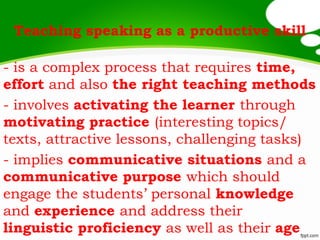 Better teaching methods, better speakers | PPT
