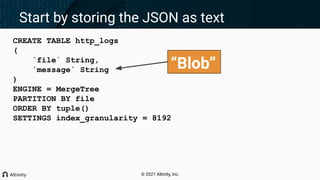 Better than you think: Handling JSON data in ClickHouse | PPT