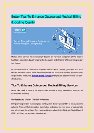 Better Tips To Enhance Outsource Medical Billing & Coding Quality.pdf ...
