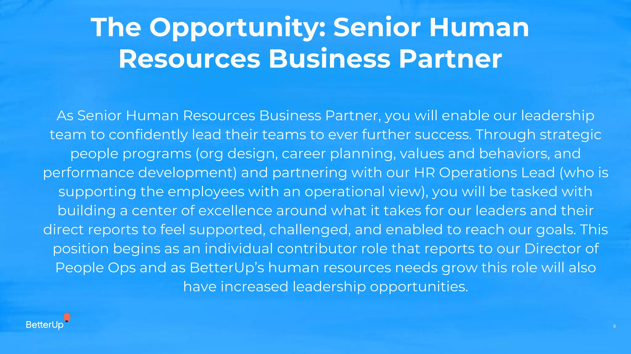 BetterUp: Senior HR Business Partner | PDF