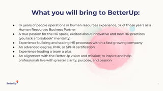 BetterUp: Senior HR Business Partner | PDF